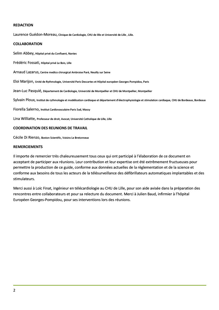 GUIDE DE BONNES PRATIQUES DE TELESURVEILLANCE DES DISPOSITIFS ELECTRONIQUES CARDIAQUES ...